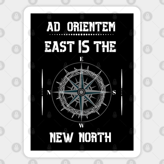 Ad Orientem Compass Crown of Thorns - Ad Orientem - Sticker | TeePublic