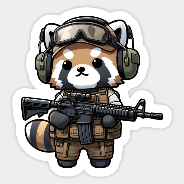 Tactical Tanuki - Tanuki - Sticker | TeePublic