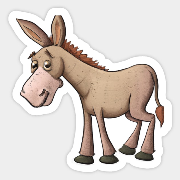 Cute Mule Drawing - Mule - Sticker | TeePublic
