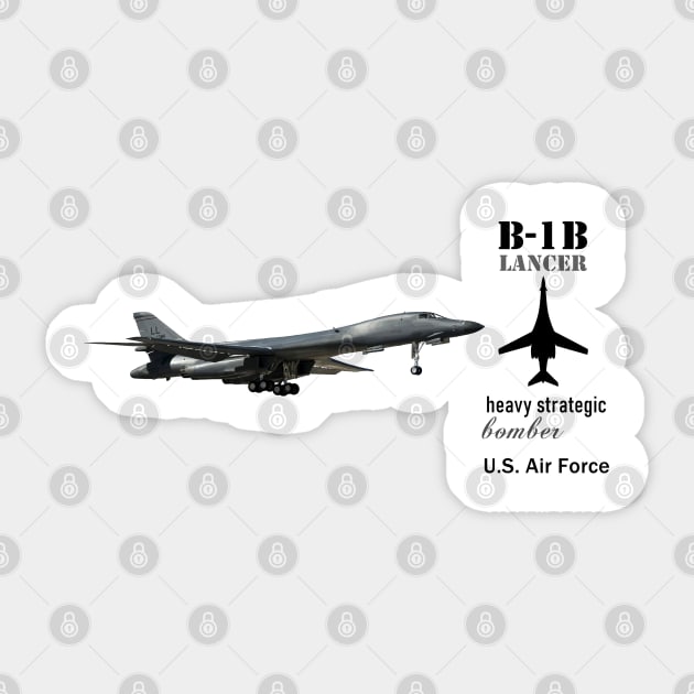 B-1B Lancer - B 1b Lancer - Sticker | TeePublic