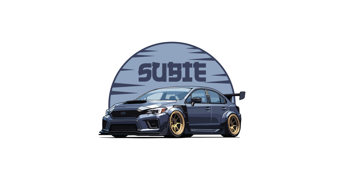 Impreza WRX STI Car Art - Subaru Modified JDM Car - Impreza - T-Shirt ...
