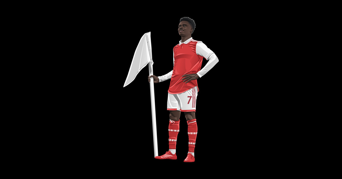 Bukayo Saka Arsenal - Bukayo Saka - Sticker | TeePublic