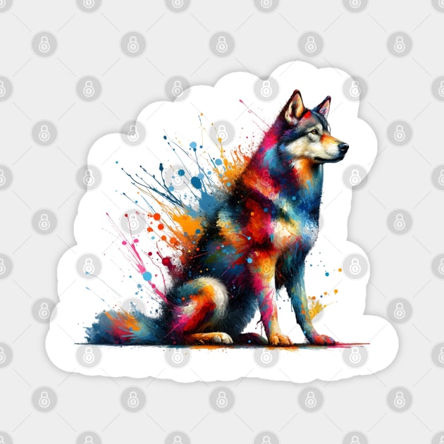 Czechoslovakian Vlcak in Vivid Splash Art Style - Czechoslovakian Vlcak ...