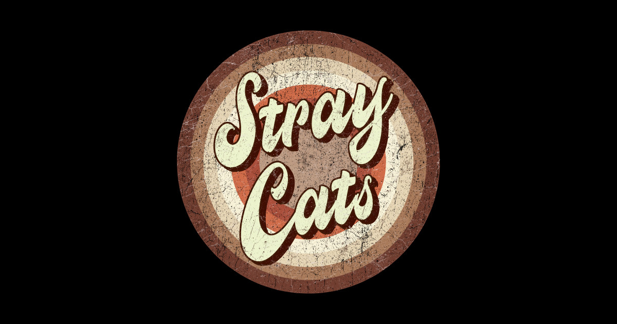 Vintage brown exclusive - stray cats - Stray Cats - Sticker | TeePublic