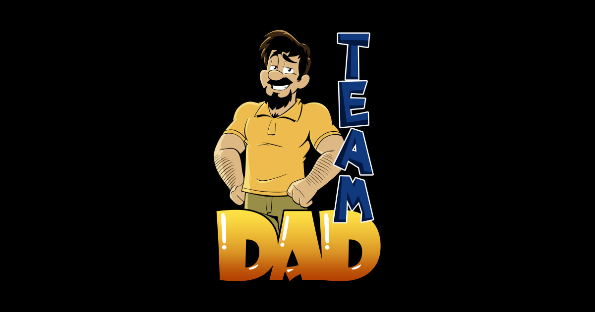 Team Dad - Cartoon - T-Shirt | TeePublic