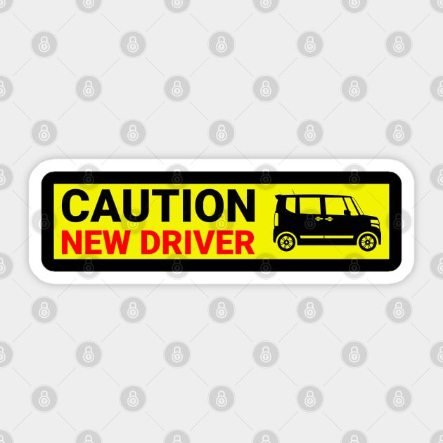 Caution. New driver. - New Driver - Sticker | TeePublic