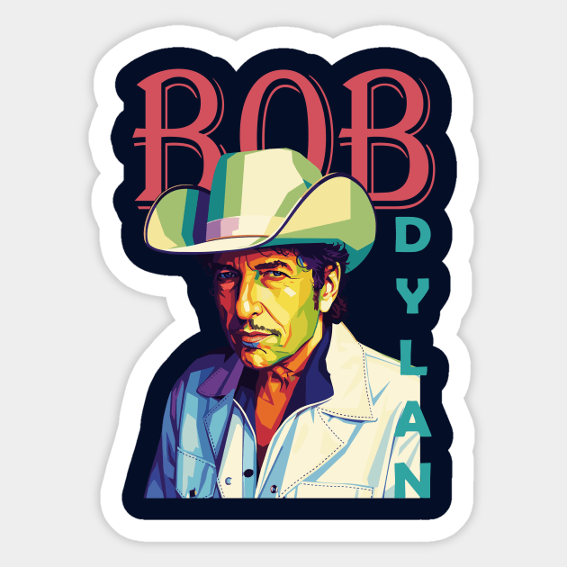 Bob Dylan Pop Art - Bob Dylan - Sticker | TeePublic