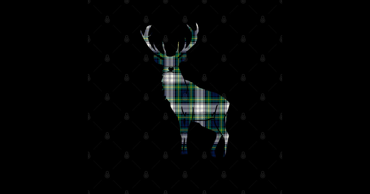 Bydand Stag - Plaid Design - Sticker | TeePublic