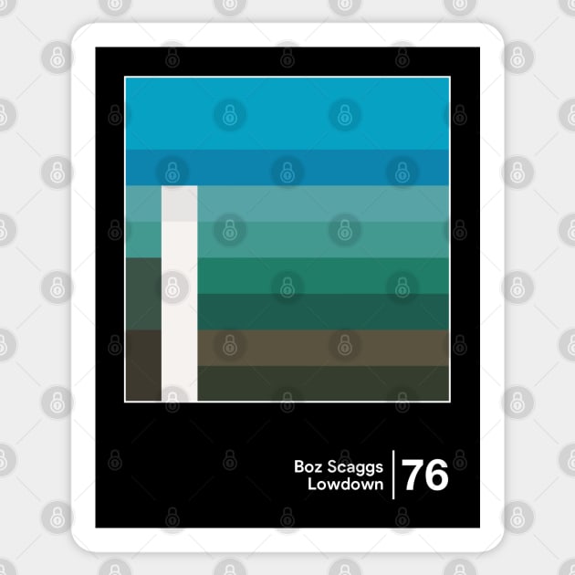 Lowdown / Minimalist Graphic Artwork Design - Boz Scaggs - Sticker ...