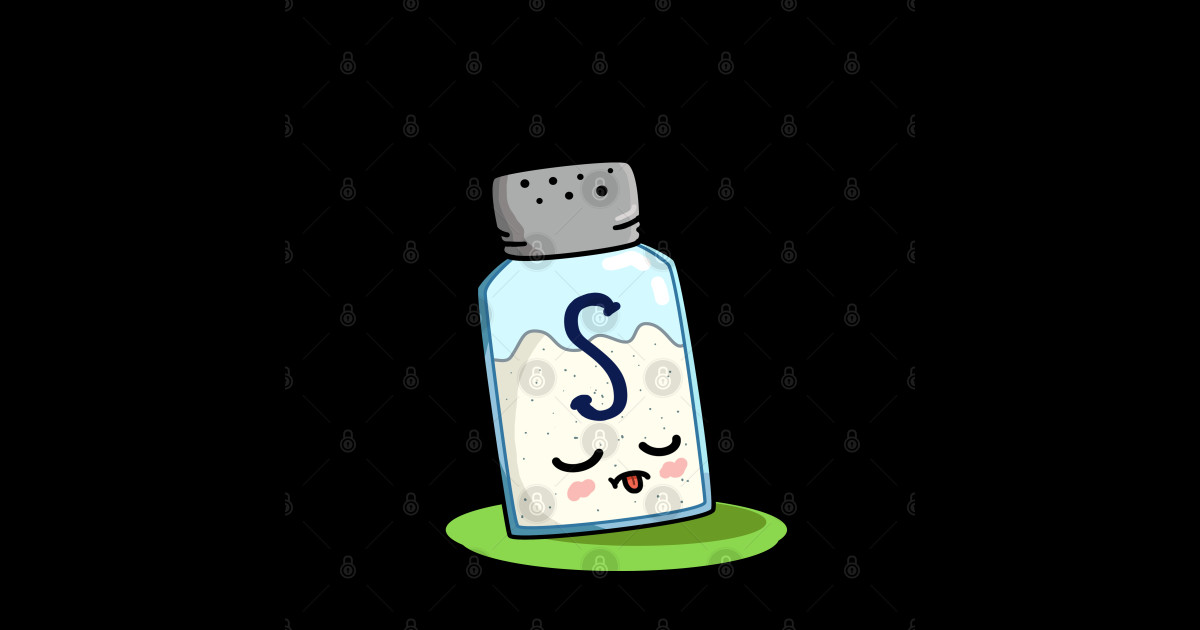 A Lil Bit Salty Cute Salt Pun - Salt Puns - Sticker | TeePublic