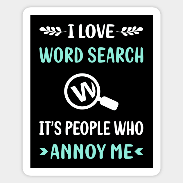 Annoy Me Word Search - Word Search - Sticker | TeePublic