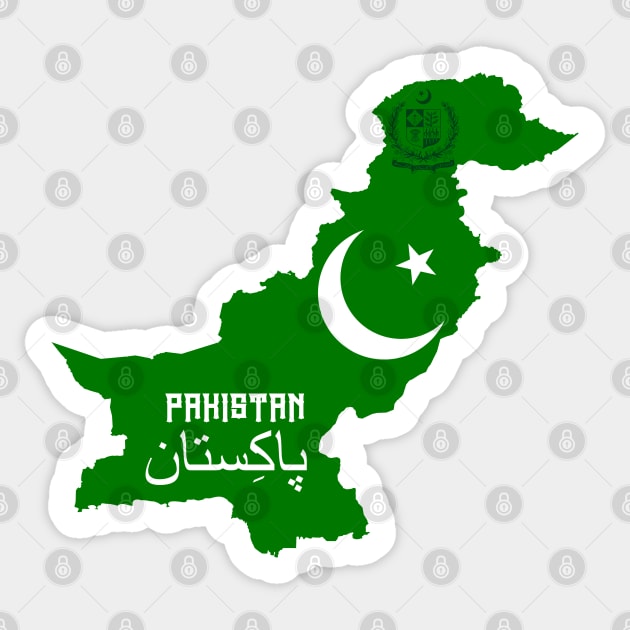 Pakistan flag & map - Pakistan - Sticker | TeePublic