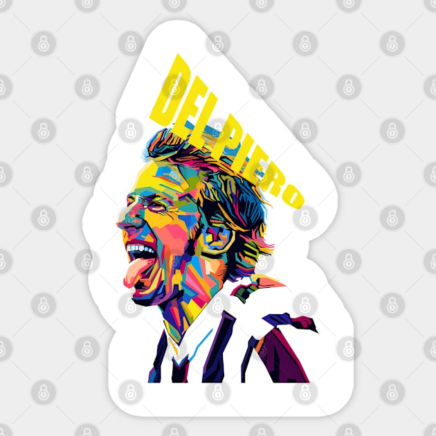 Del Piero Pop Art - Del Piero - Sticker | TeePublic