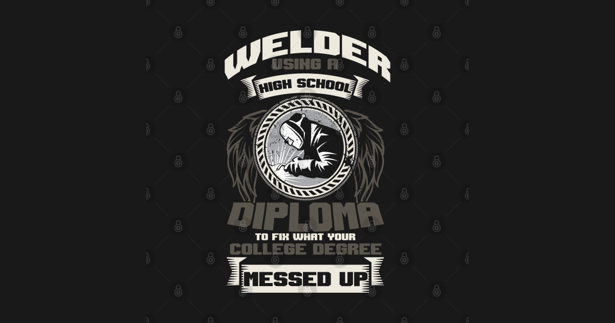 Construction Metal Melting Welder Using A High School Diploma To Fix ...