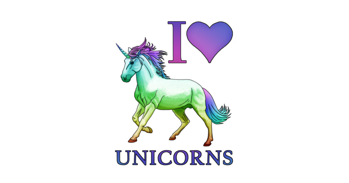 I Love Unicorns - I Love Unicorns - T-Shirt | TeePublic