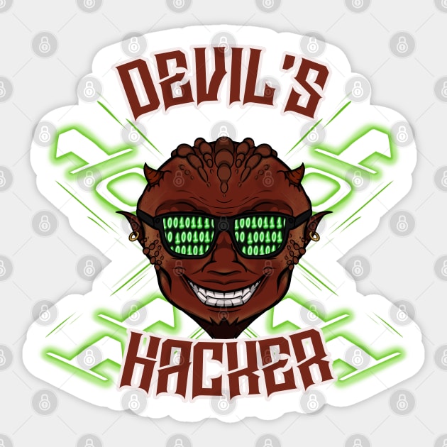 Devil's Hacker - Hacker - Sticker | TeePublic