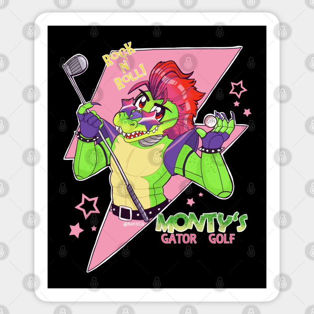 Monty's Gator Golf - Fnaf - Sticker | TeePublic