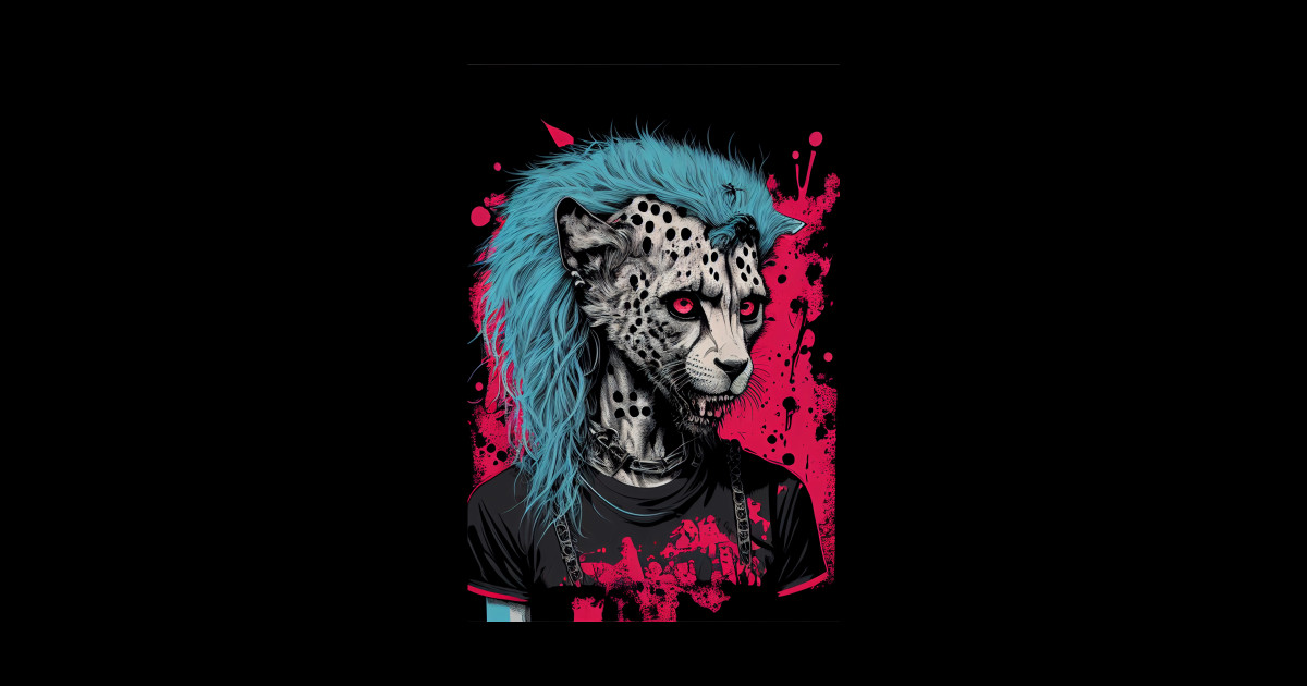 Emo Cheetah - Emo - Sticker | TeePublic