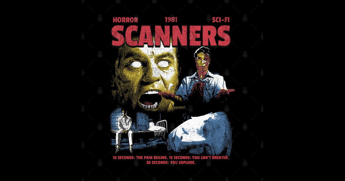 Scanners 1981 Horror Movie - Scanners 1981 - Sticker | TeePublic