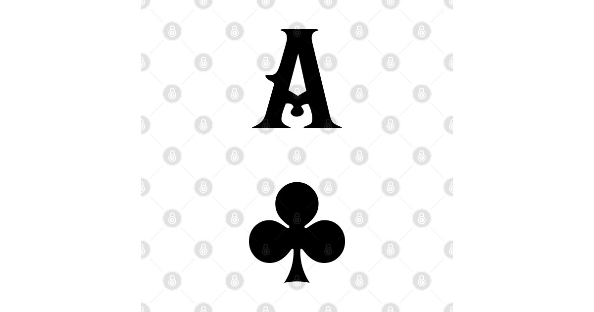 Simple and Minimalist Ace of Clubs - Ace Of Clubs - T-Shirt | TeePublic