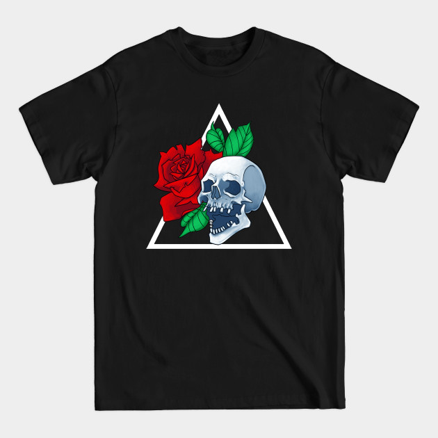 Red Flower Rose Skull - Skull Rose - T-Shirt sold by Neeraj Singh | SKU ...