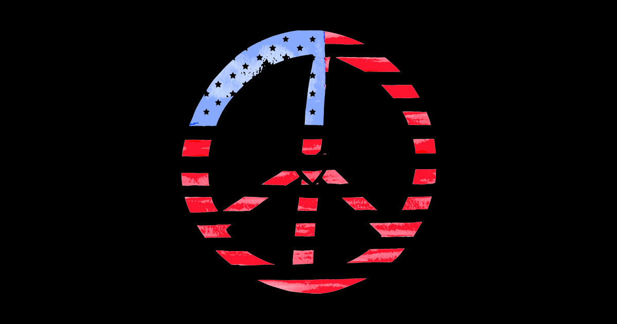 USA Peace Sign Flag - Usa - Posters and Art Prints | TeePublic