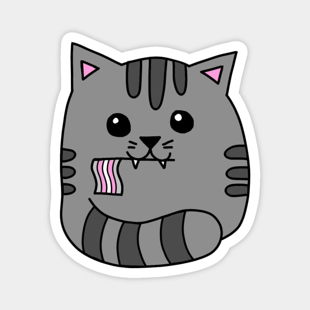 demigirl pride flag cat - Pride Flag - Magnet | TeePublic