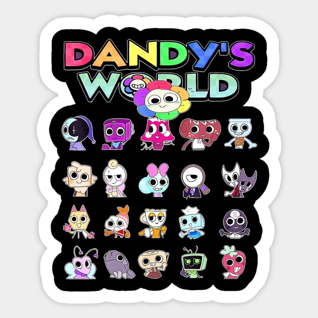 Dandy's World Characters _ Funny Dandys World - Dandys World - Sticker ...