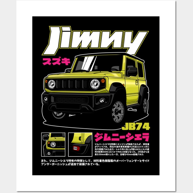 Suzuki Jimny Sierra JB74 T-Shirt - Suzuki Jimny - Posters and Art ...