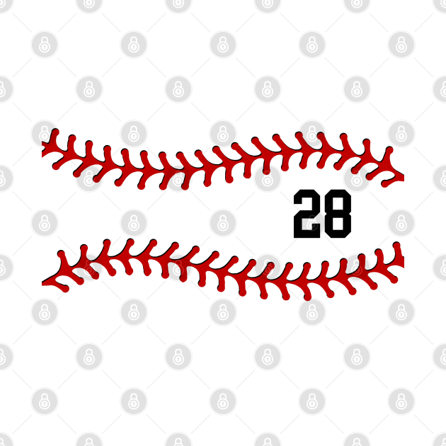Baseball Laces Team Jersey Number 28 Mask #28 - Baseball Number 28 Mask ...