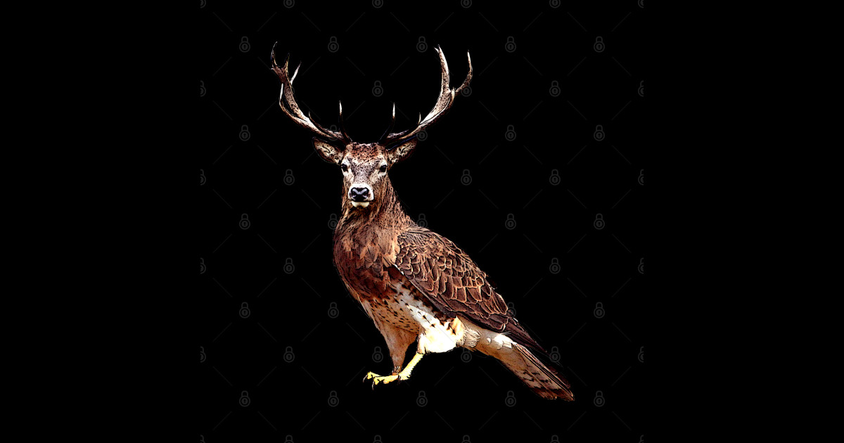 Deegle - Deer - Sticker | TeePublic