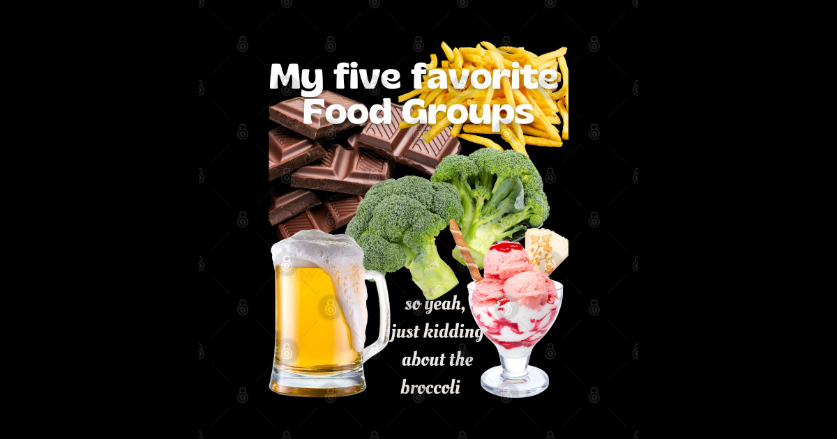 Funny Food Groups - Food Groups - Sticker | TeePublic