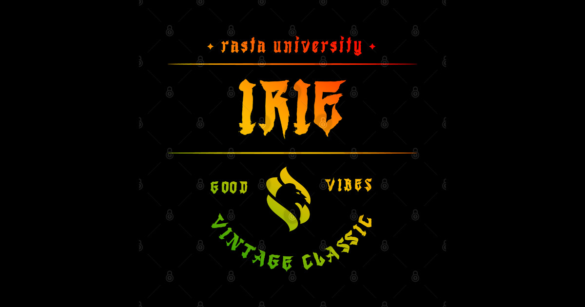 Rasta University Irie Vintage Classic Rasta Colors Reggae - Reggae ...