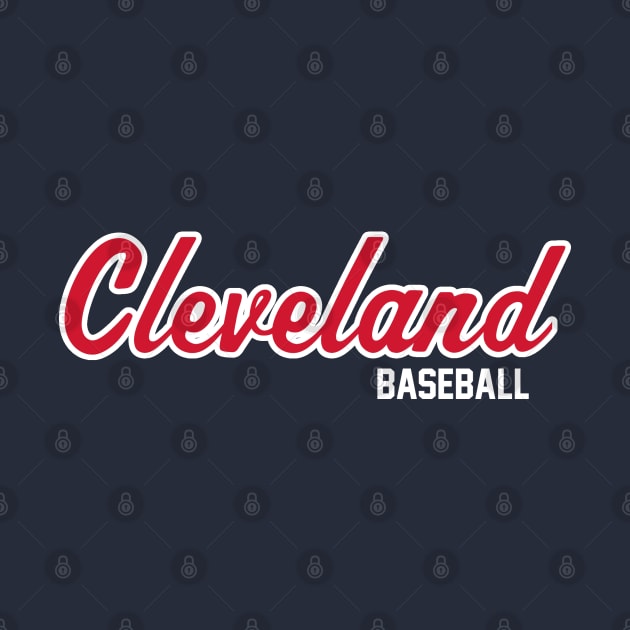 Cleveland Baseball Script - Cleveland Guardians - T-Shirt | TeePublic