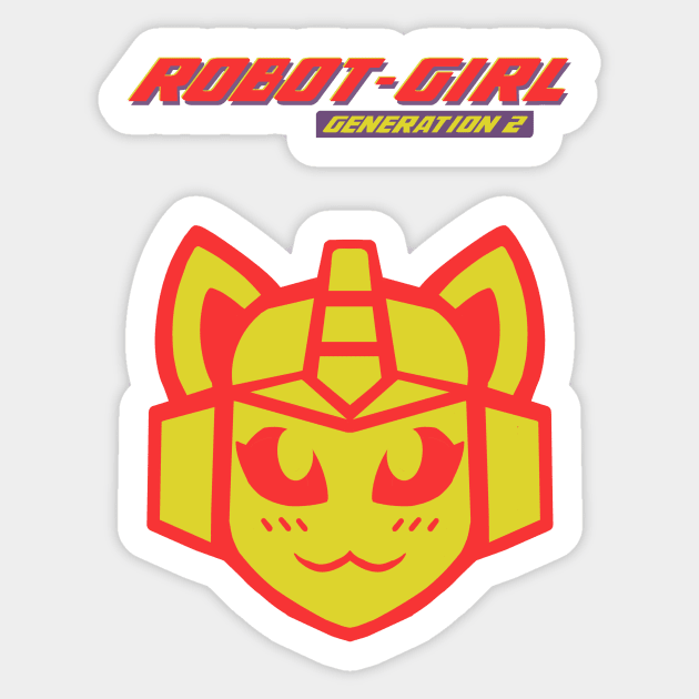 G2 Robot Girl - G2 - Sticker | TeePublic