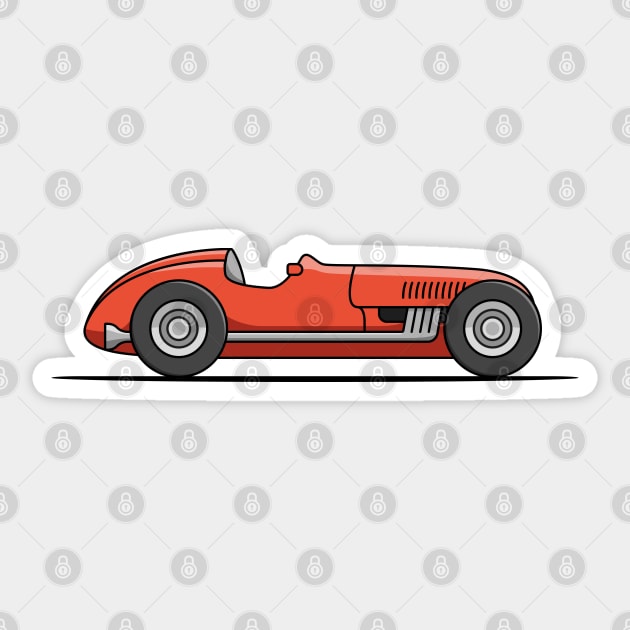 Classic Racing Car - Red - Racing Car - Sticker | TeePublic