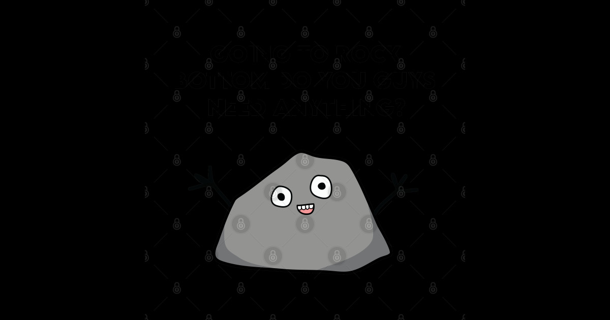 Funny Cute Rock Sad Depressed Meme - Rock - Sticker | TeePublic