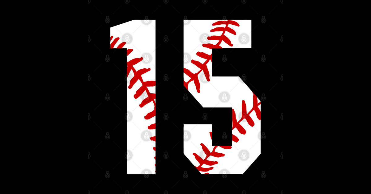 Baseball Number 15 #15 Baseball Shirt Jersey Favorite Player Biggest ...
