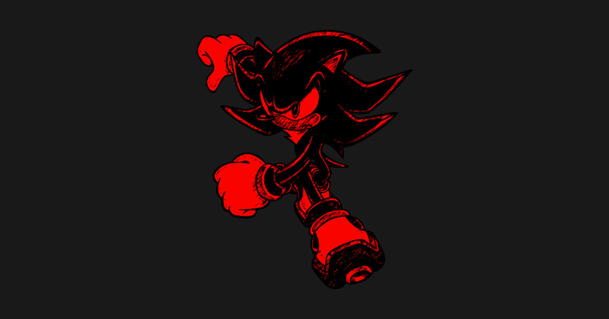 Shadow - Red and Black - Shadow The Hedgehog - T-Shirt | TeePublic