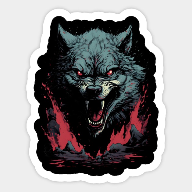 Werewolf Attack - Werewolf - Sticker | TeePublic