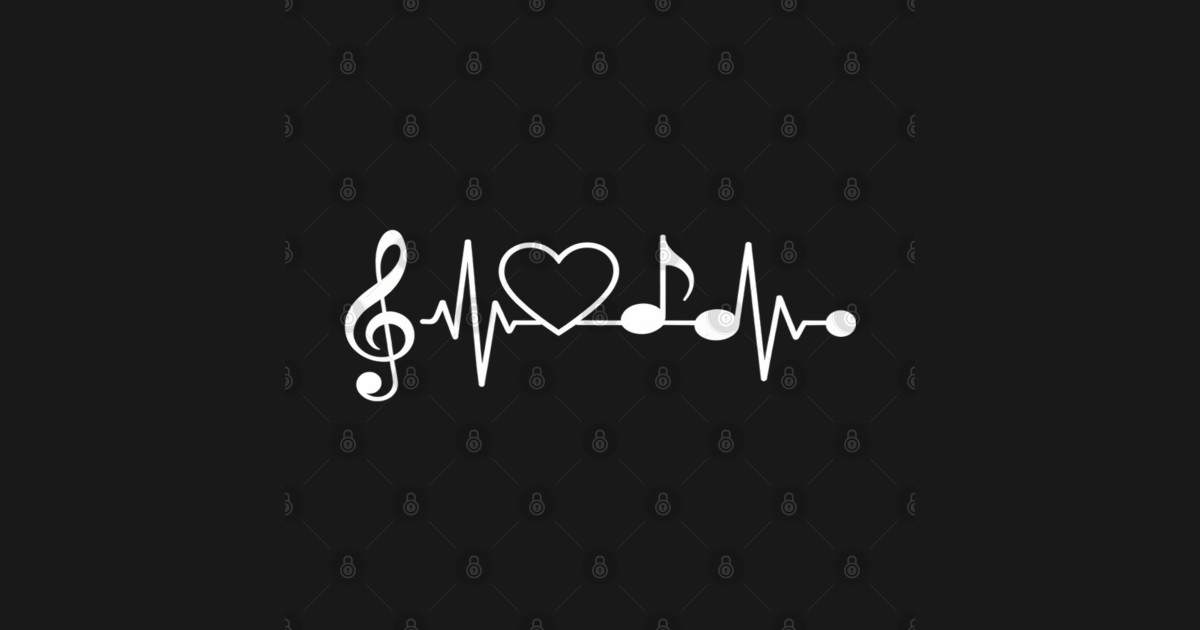 Musical Heartbeat Music Notes Melody Rhythm Lover - Musical Heartbeat ...