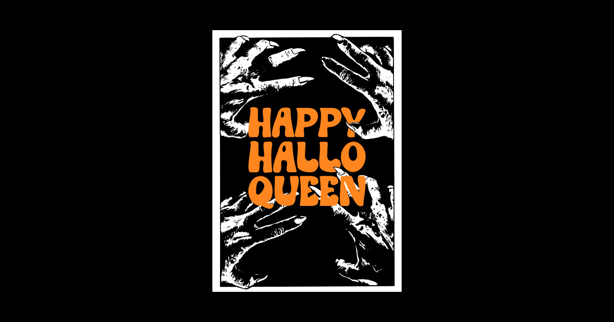 happy hallo-queen halloween - Halloqueen - Sticker | TeePublic