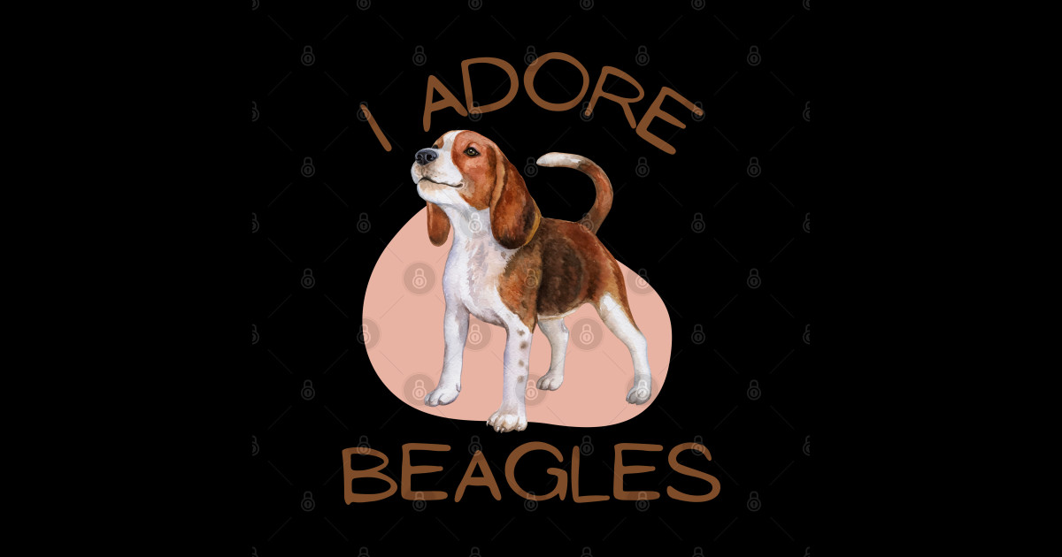I Adore Beagles - Beagle Lover - Sticker | TeePublic