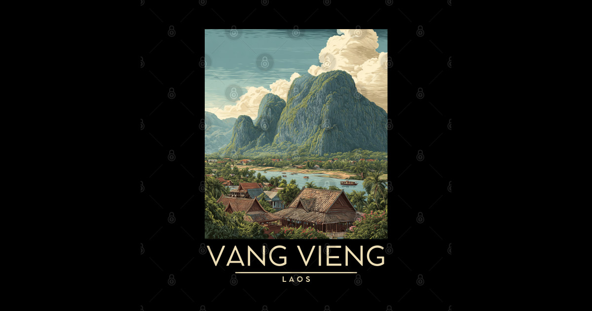 Vang Vieng - Laos - Vang Vieng - Sticker | TeePublic