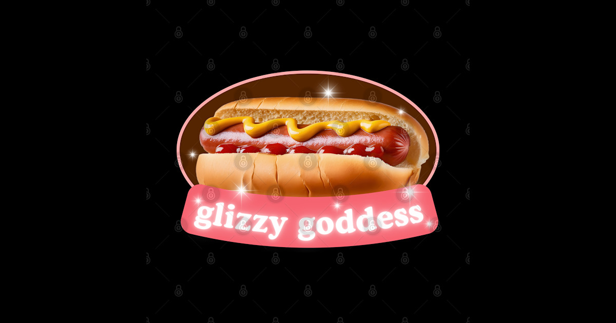 Pink Girly Glizzy Goddess Hotdog Silly Design - Glizzy - Sticker ...
