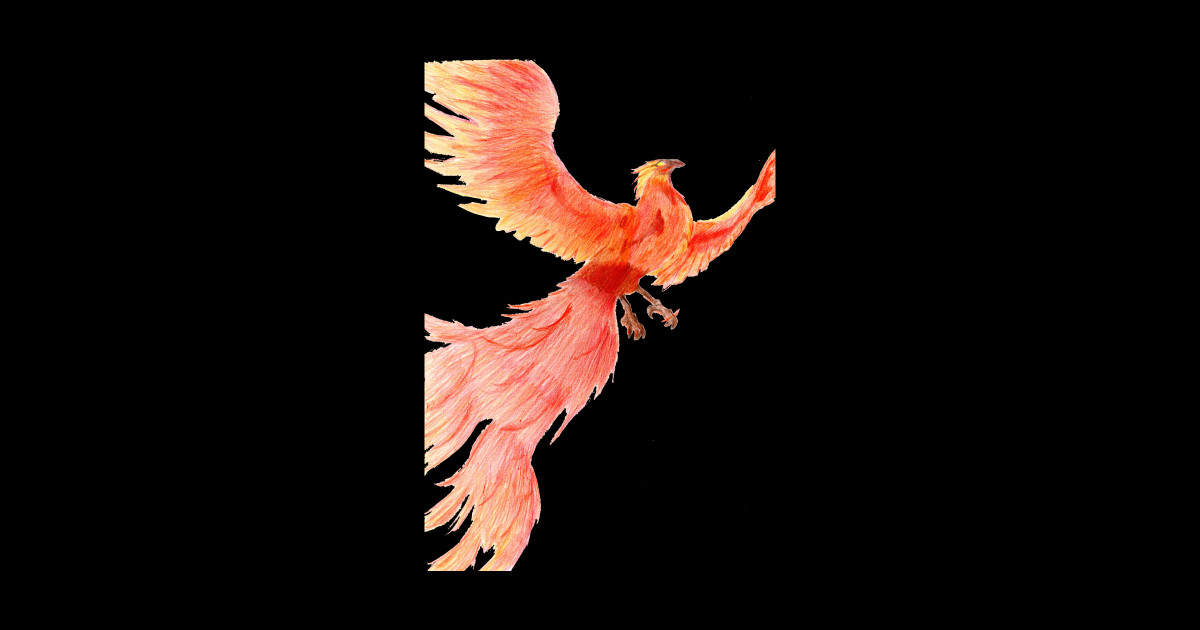 Rising from the Ashes- Phoenix Light Blue - Phoenix - Sticker | TeePublic