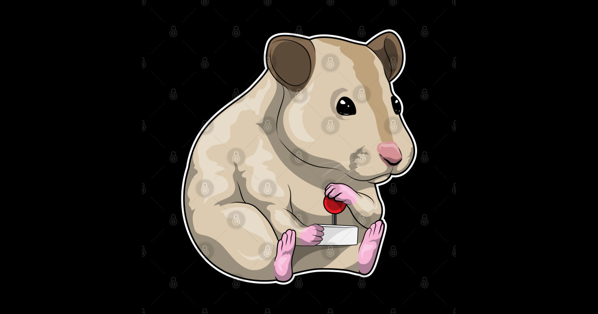 Hamster Gamer Controller - Hamster - Sticker | TeePublic