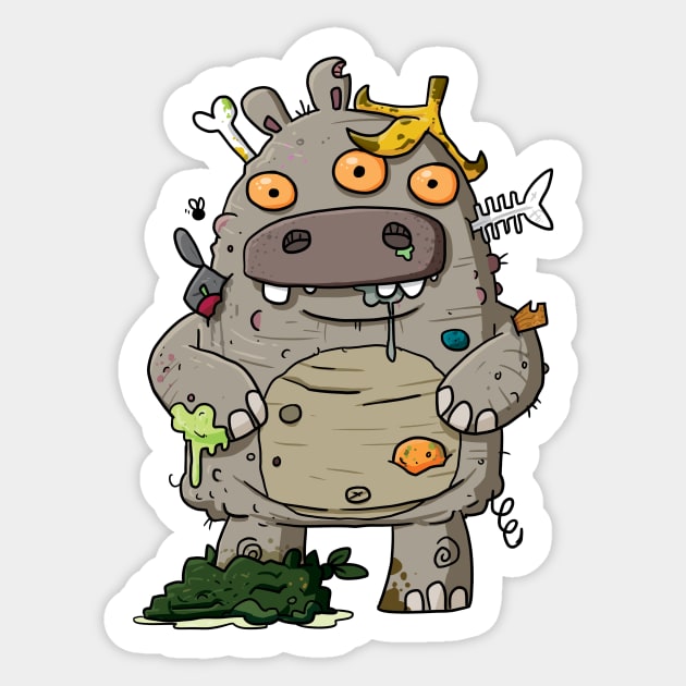 Stinky Garbage Monster - Monster - Sticker | TeePublic
