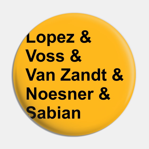 Negotiator Names of Note - Black Lettering - Negotiator - Pin | TeePublic