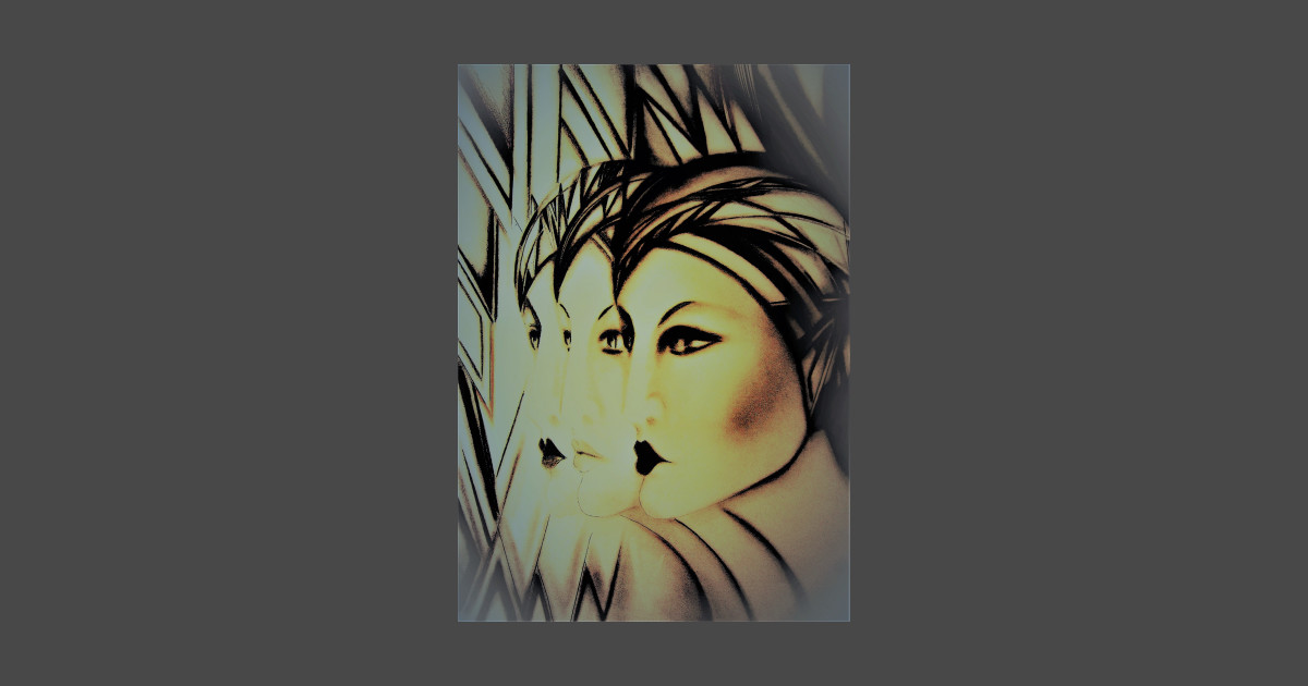 ART DECO FLAPPER TRIO Jacqueline Mcculloch - Deco - T-Shirt | TeePublic